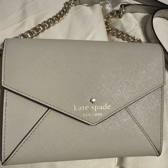 kate spade | Bags | Kate Spade Envelope Small Crossbody In Taupe Has A ...
